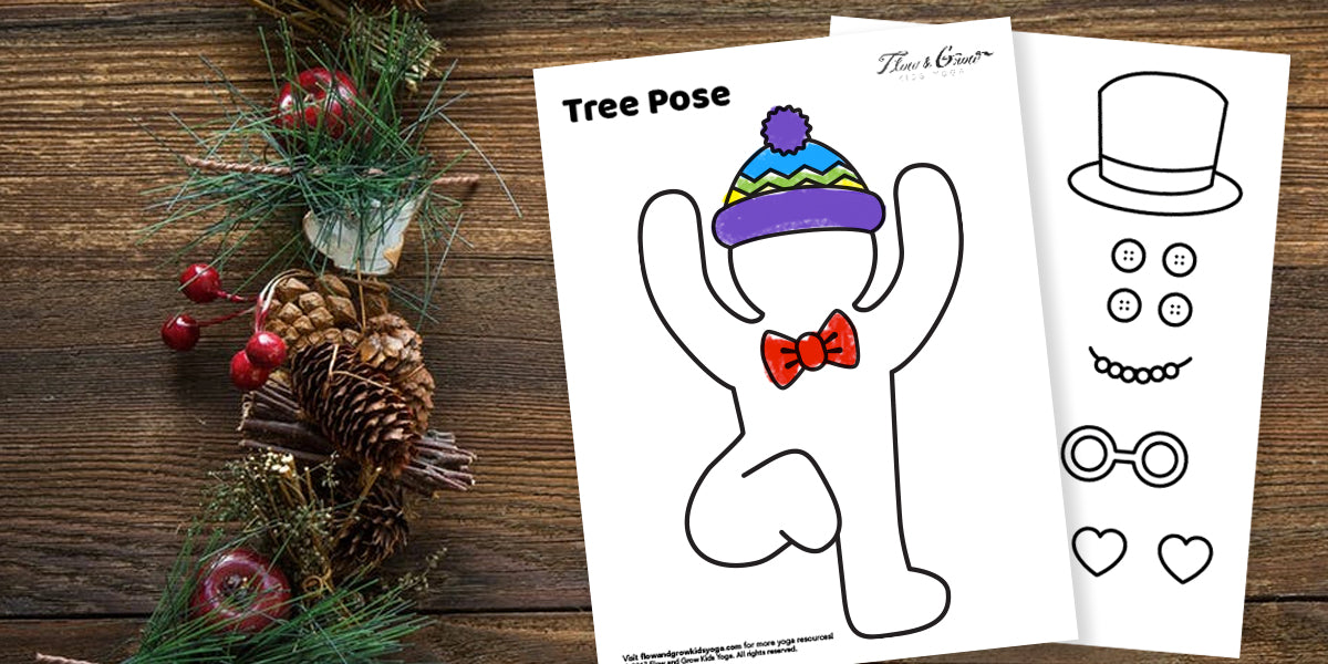 Gingerbread Person Tree Pose - Flow and Grow Kids Yoga
