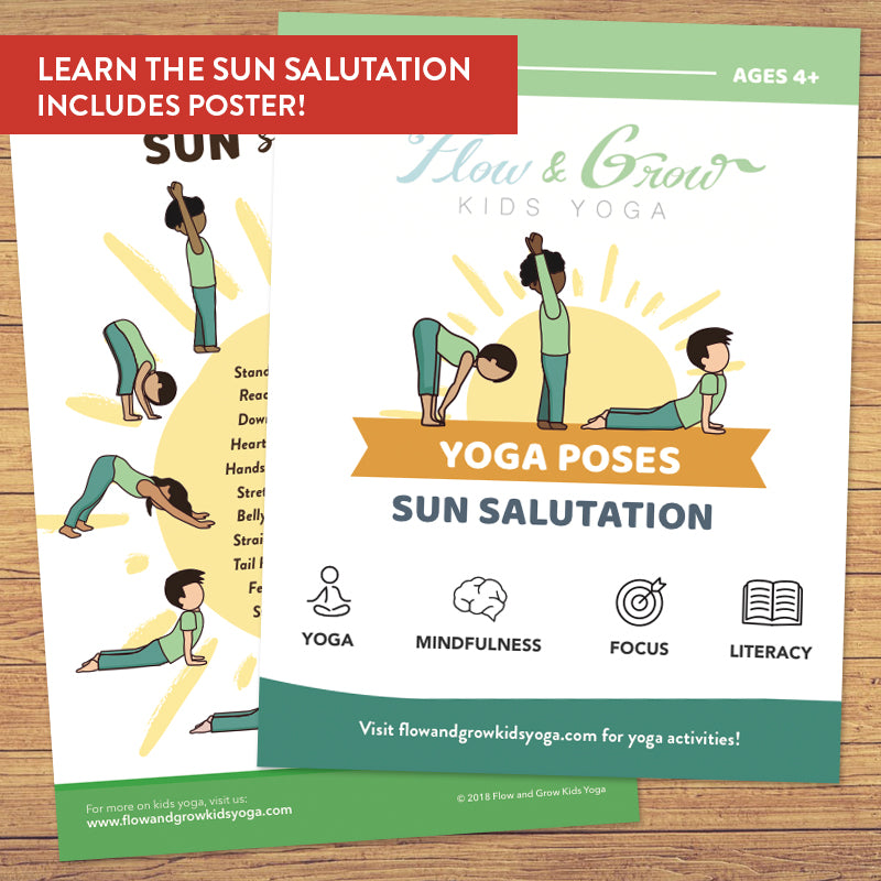 Sun Salutation for Kid - Yoga Pose - Flow and Grow Kids Yoga