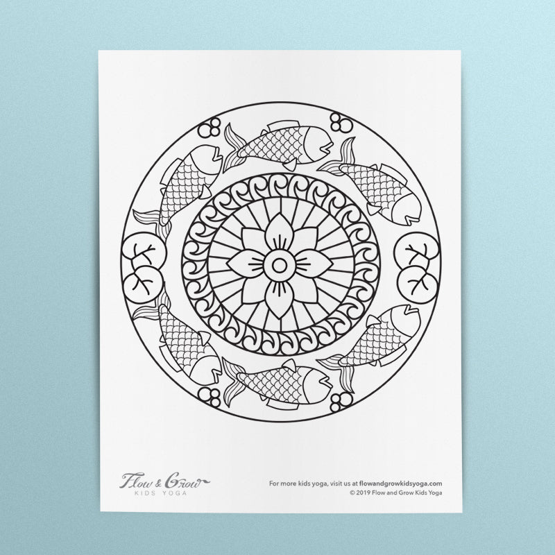 Fish Mandala Coloring Page | Downloadable Printables for Kids - Flow ...