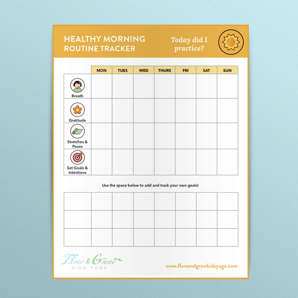 Healthy Morning Routine Tracker for Kids | Instant Download Printable ...