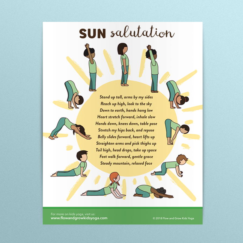 Sun Salutation Poster | Instant Download Printable Poster - Flow and ...