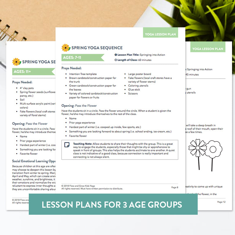 Spring Sequence Lesson Plans - Flow and Grow Kids Yoga