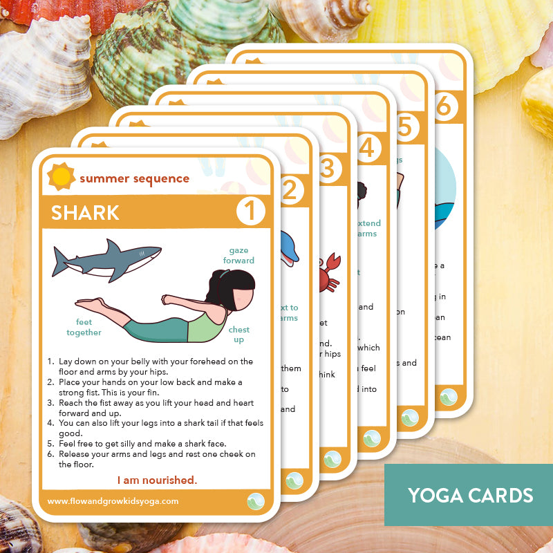 Summer Sequence Yoga Cards Lesson Plans - Flow and Grow Kids Yoga