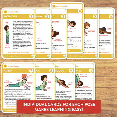 Sun Salutation Yoga Cards for Kids - Flow and Grow Kids Yoga